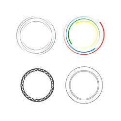 Circular round frame logo Royalty Free Vector Image