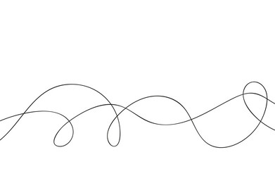 Thin wavy line pattern with flowing curves Vector Image