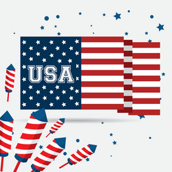 United states flag 50 stars Royalty Free Vector Image