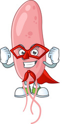 Vibrio cholerae cartoon character with mad face Vector Image