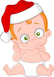 Baby girl boy standing pointing with finger Vector Image