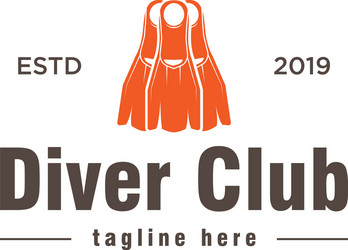 Sea diver logo design inspiration Royalty Free Vector Image