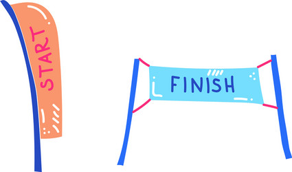 Start and finish Royalty Free Vector Image - VectorStock