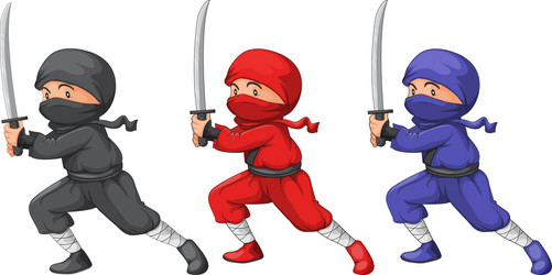 Blue Cartoon Ninja Vector Images (over 210)