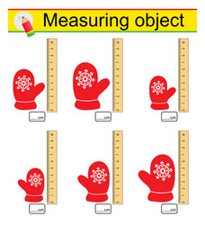 Worksheet for preschool kids measuring the length Vector Image