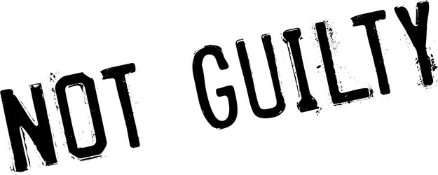 Not guilty rubber stamp Royalty Free Vector Image
