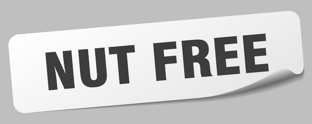 Nut free sticker nut free label Royalty Free Vector Image