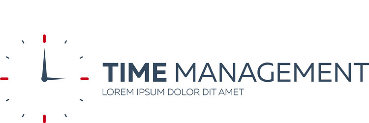 Time management logo flat Royalty Free Vector Image