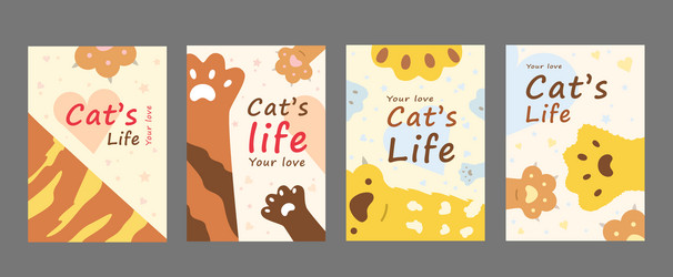 Green life poster design set Royalty Free Vector Image