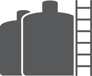 Storage tank icon concept isolated on white Vector Image