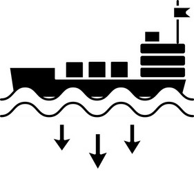 Oil cargo ship flat style Royalty Free Vector Image