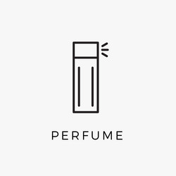 Perfume bottle line icon fragrance linear Vector Image