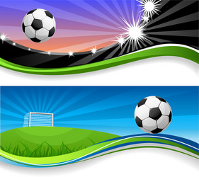 Soccer design banners Royalty Free Vector Image