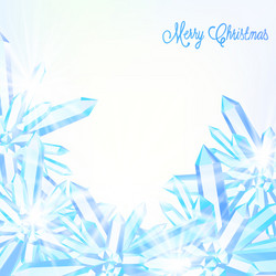 Triangular winter blue ice frost background Vector Image