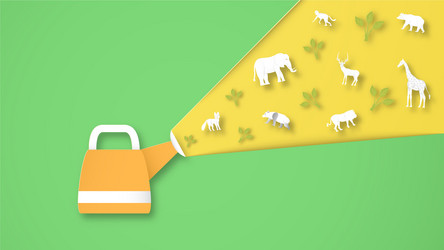 Wildlife animals with manipulation concept Vector Image