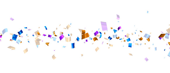 Falling colorful cut out foil ribbon confetti Vector Image