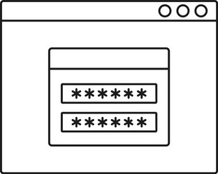 Login page authentication icon outline style Vector Image