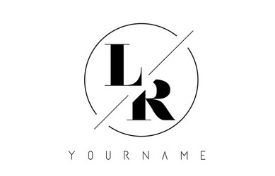 Lr modern letter logo design with swoosh Vector Image