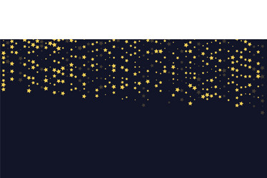 Magic stars on night sky rain golden Royalty Free Vector