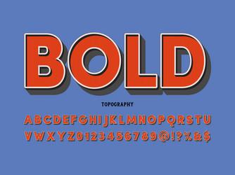 3d font letters and numbers font typeface script Vector Image