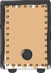 Peruvian box icon musical instrument Royalty Free Vector