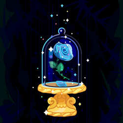 Red rose glass flask Royalty Free Vector Image