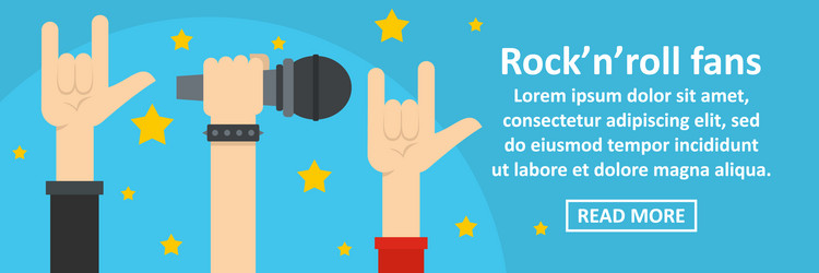 Rock concert banner horizontal concept Royalty Free Vector