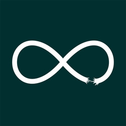 Broken infinity symbol Royalty Free Vector Image