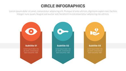 Circle base infographics template diagram banner Vector Image