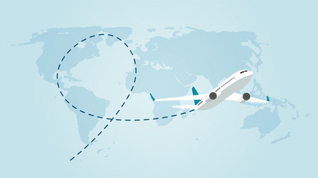 Flying airplane express delivery shipping concept Vector Image