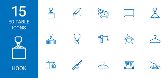 Hook icons Royalty Free Vector Image - VectorStock