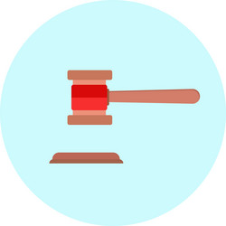 Judge mallet on a white background Royalty Free Vector Image