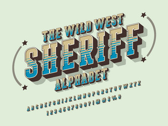 Old west font Royalty Free Vector Image - VectorStock