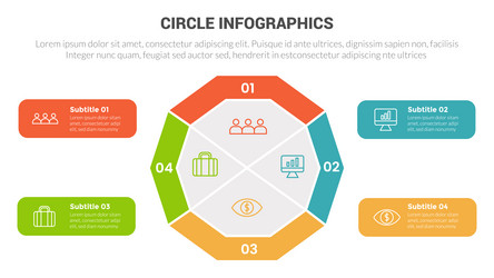 Circle base infographics template diagram banner Vector Image