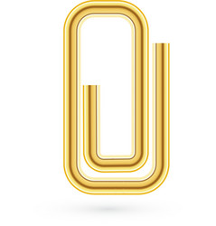 V paper clip on realistic Royalty Free Vector Image