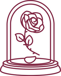 Red rose glass flask Royalty Free Vector Image