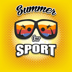 Summer rugby logo for rugby Royalty Free Vector Image