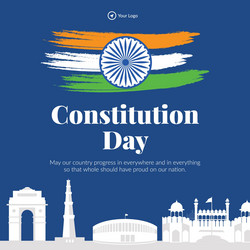 Banner design of happy constitution day Royalty Free Vector