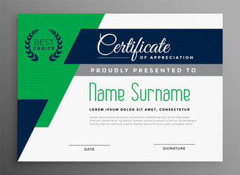 Modern geometric shape certificate design template