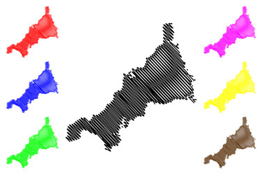 Map England Cornwall Vector Images (33)