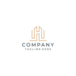 Letter h home logo type design Royalty Free Vector Image