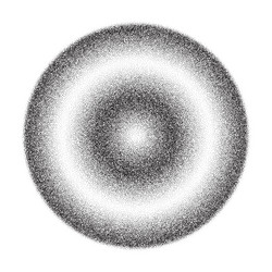 Grainy circle with noise dotted texture gradient Vector Image