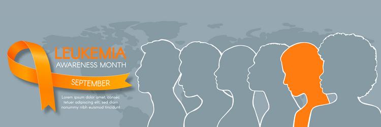 Leukemia awareness month banner flat Royalty Free Vector