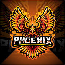 Phoenix sport mascot logo design Royalty Free Vector Image
