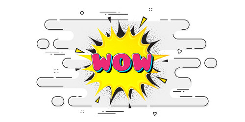 Wow comic bubble banner discount sticker shape Vector Image