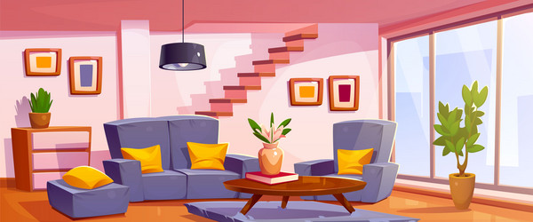 Cartoon Background Living Room Selections