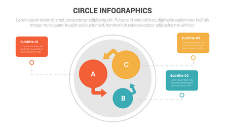 Circle base infographics template diagram banner Vector Image