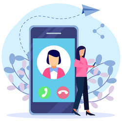 Graphic cartoon character contact us Royalty Free Vector