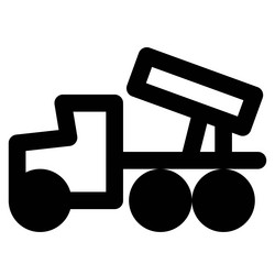 Large rear liftable missile rack Royalty Free Vector Image