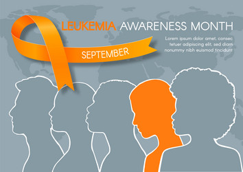 Leukemia awareness month vertical poster Vector Image